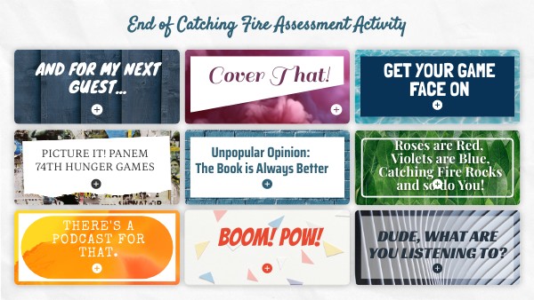 CHOICE BOARD-Catching Fire | Genially