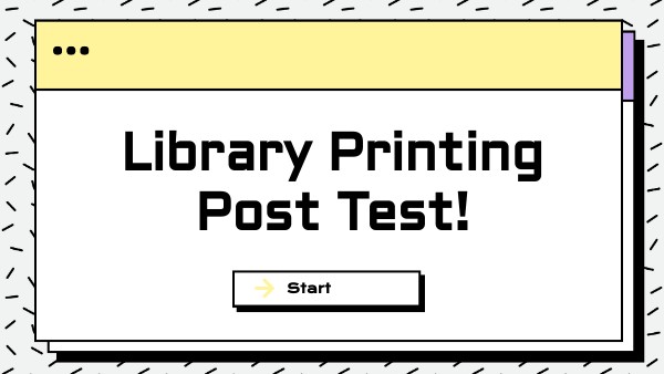 Library Post Test | Genially