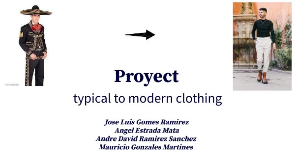 Proyect Typical tp modern clothing