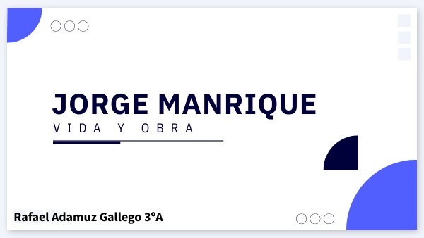 JORGE MANRIQUE | Genially