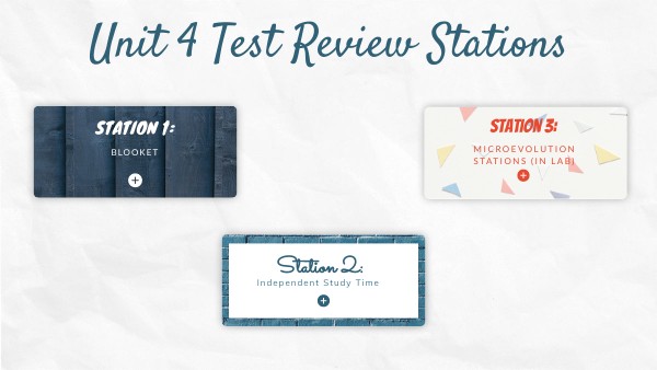 Unit 4 Test Review Stations