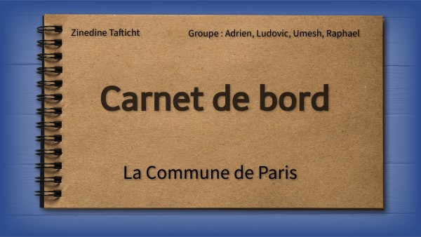 Carnet de Bord | Genially
