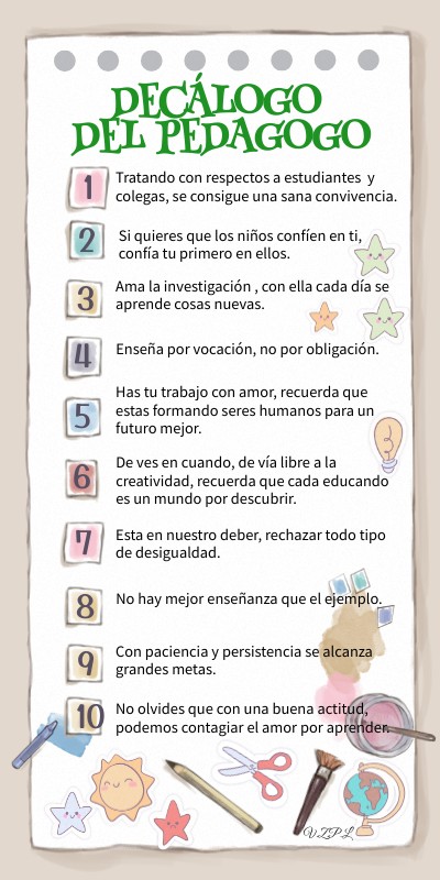 Decálogo del pedagogo