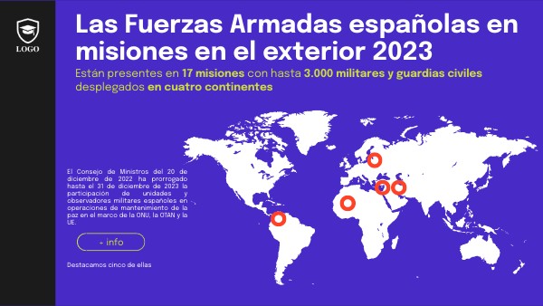 MAPA INTERACTIVO MISIONES EN EL EXTERIOR 2023 | Genially