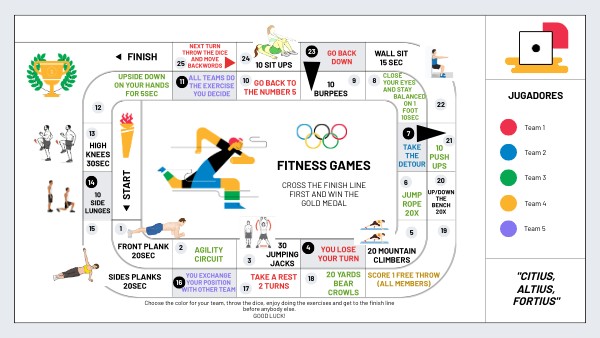 FITNESS GAMES | Genially