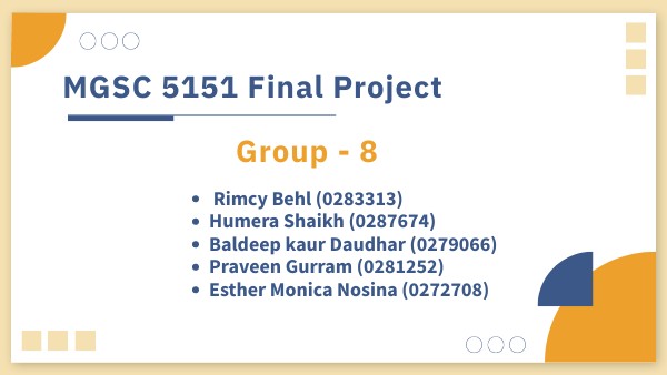 MGSC 5151- FINAL PROJECT | Genially