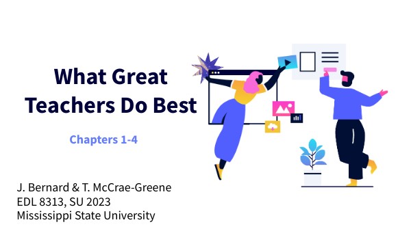 What Great Teachers Do Best, Ch. 1-4 | Genially