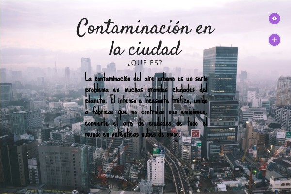 Contaminación en la ciudad