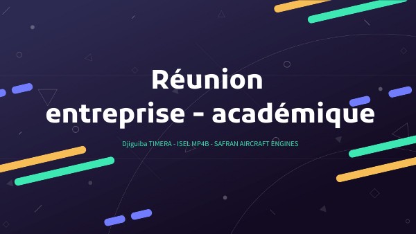 Réunion entreprise - académique | Genially