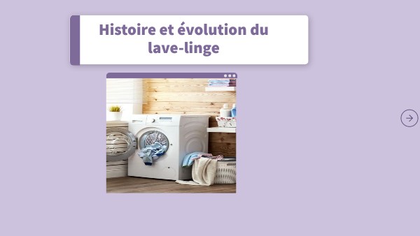 evolution des machines a laver | Genially