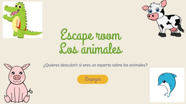 ESCAPE ROOM LOS ANIMALES | Genially