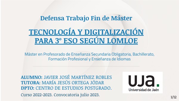 DEFENSA TFM JAVIER JOSE MARTINEZ ROBLES