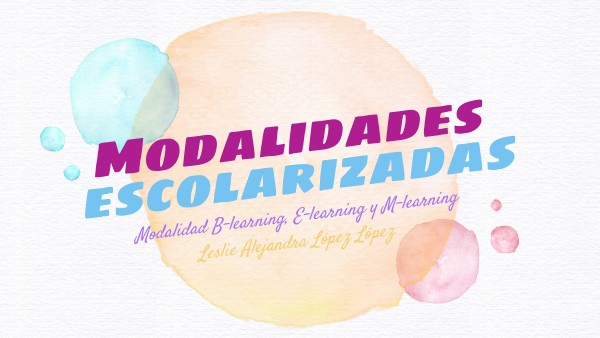 Modalidades Escolarizadas | Genially