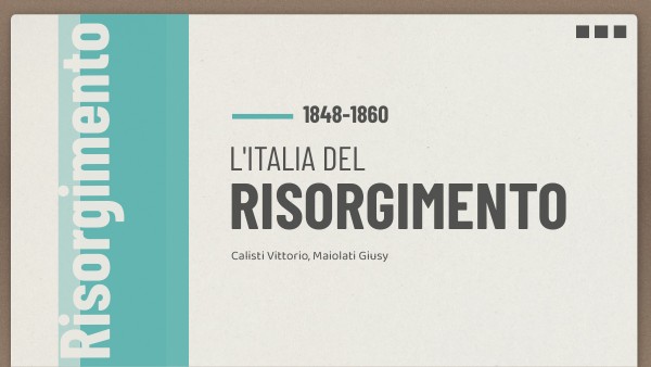 L'Italia del Risorgimento | Genially