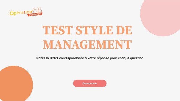 TEST STYLE DE MANAGEMENT