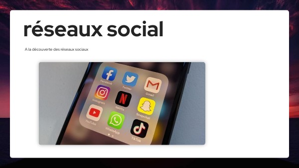 exposé SNT | Genially