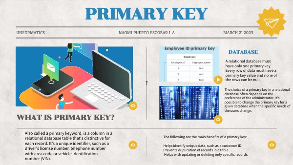 PRIMARY AND FOREIGN KEY