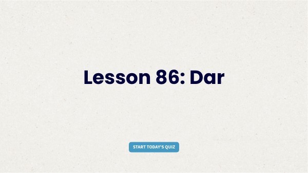 Lesson 86 Quiz
