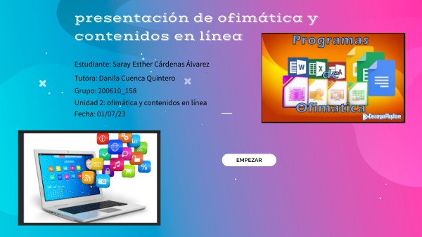 presentación de ofimática y contenidos en línea | Genially