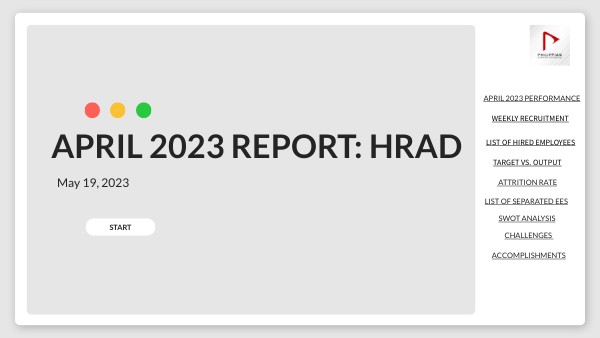 APRIL 2023 MANCOM | Genially