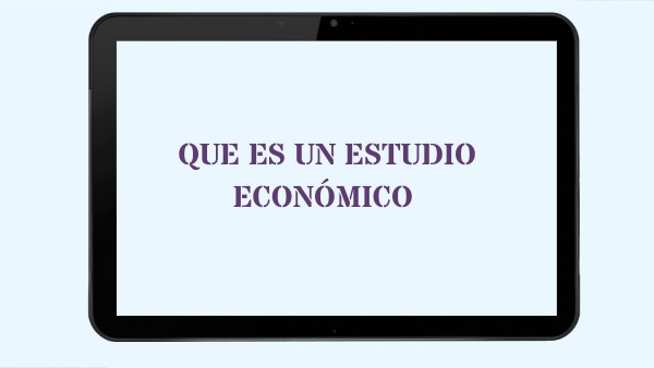 PRESENTACIÓN ESTUDIO ECONÓMICO