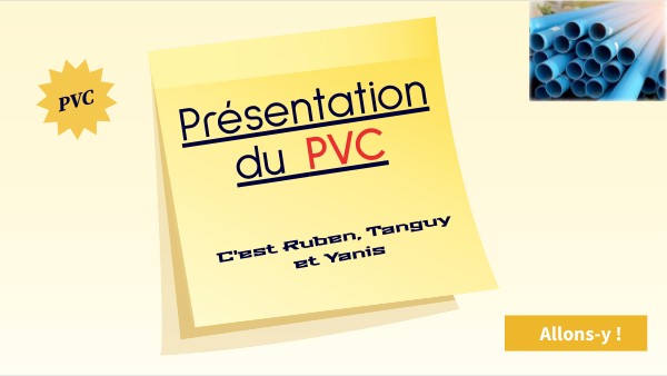 diaporama du PVC | Genially