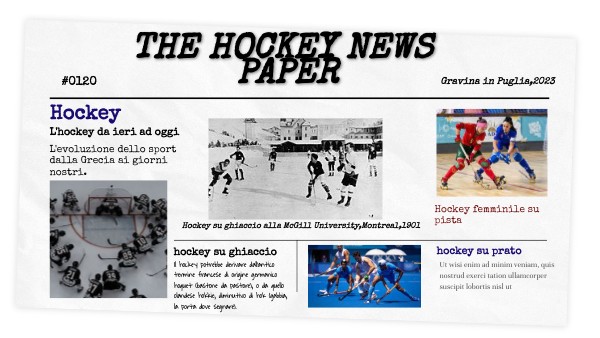 NEWSPAPER hockey
