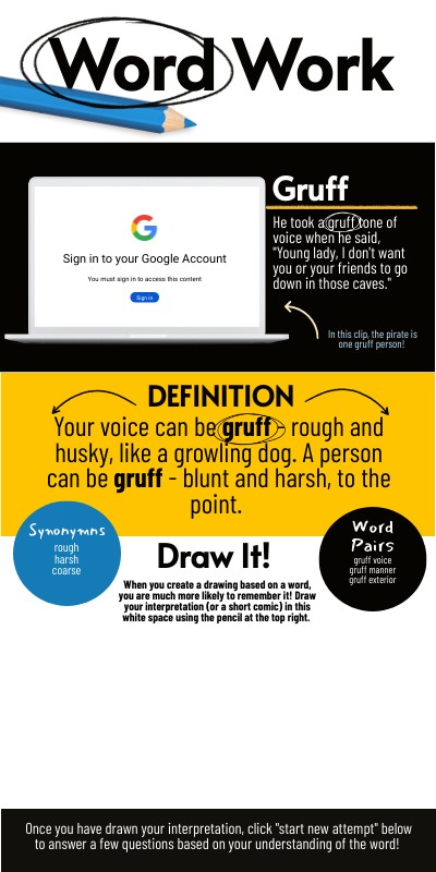 6th - Word Work - Gruff - #27 | Genially