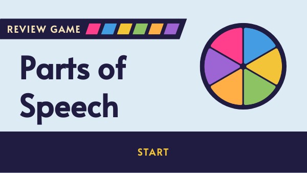 Parts of speech review game