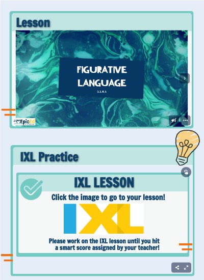 T8: Fig Language Lesson & IXL similes with pictures | Genially
