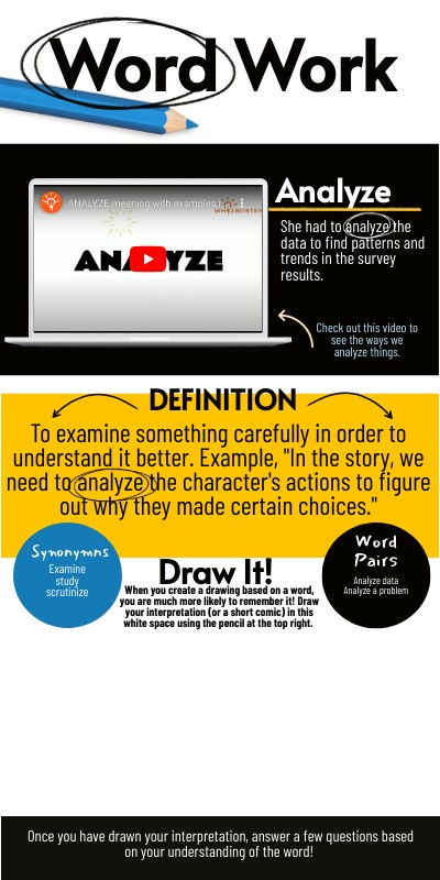 Word Work - Analyze | Genially