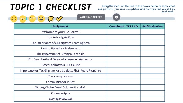 5th - Topic 1: Topic landing page
