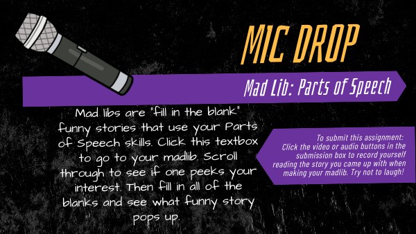 Mic Drop-Mad Libs