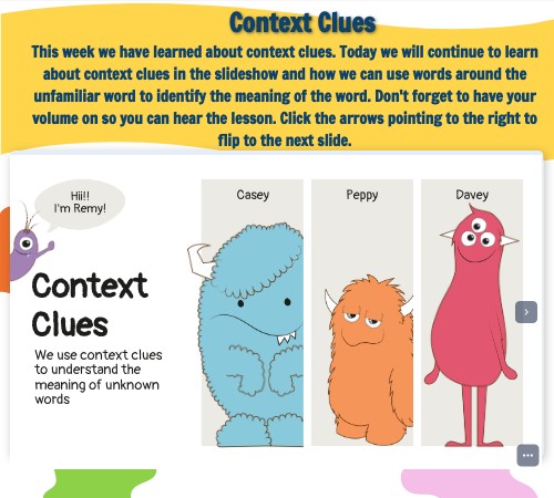 context clues comic | Genially