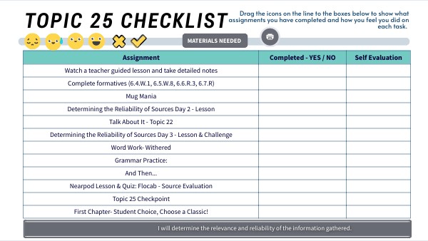 Topic 25 landing page | Genially