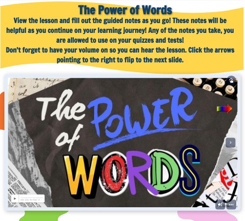 Power of Words part 1