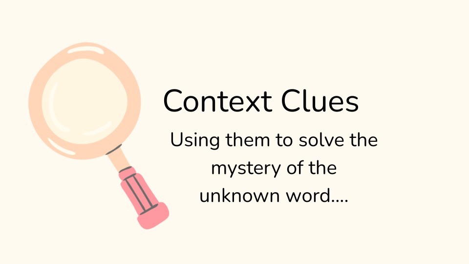 context clues review lesson | Genially