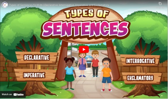 Types of Sentences for Kids | Declarative, Interrogative, Imperative,