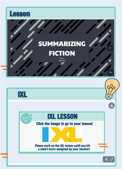 Summarizing & Order of Events Lesson & IXL Practice | Genially