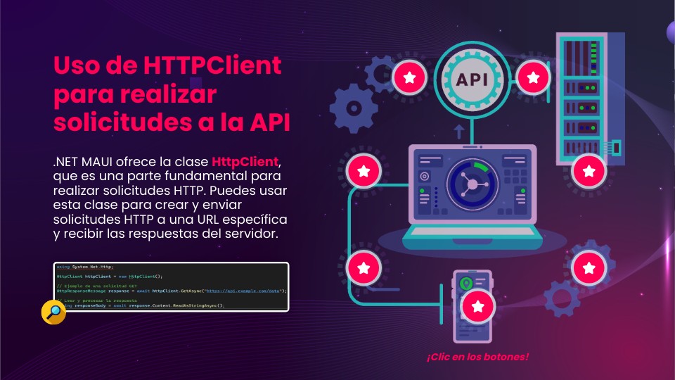 Uso de HTTPClient para realizar solicitudes a la API | Genially