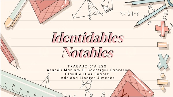 Trabajo Identidades notables 3ºA | Genially