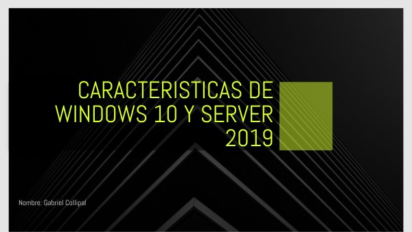 caracteristicas de windows 10 a server 2019