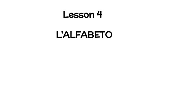 4 L'ALFABETO | Genially