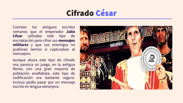 Cifrado Cesar 1º-2º ESO | Genially