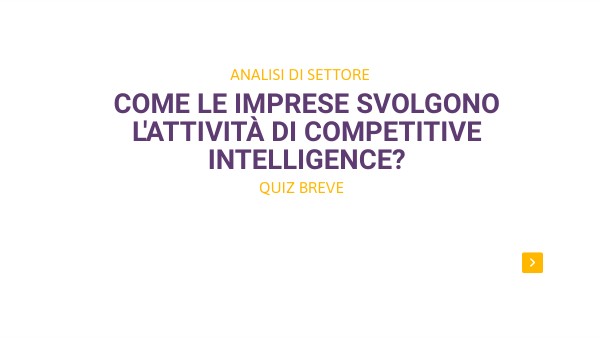 Competitive intelligence