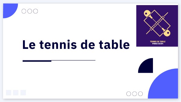 Le tennis de table | Genially
