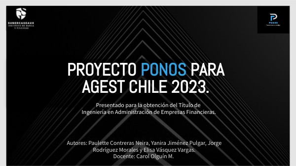 PROYECTO PONOS | Genially