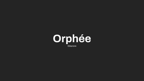 Orphée | Genially