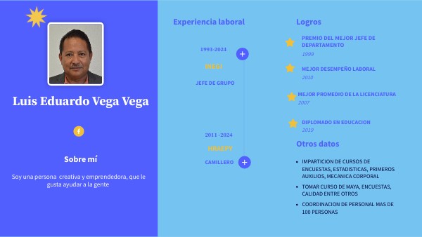 CV digital Luis Vega | Genially