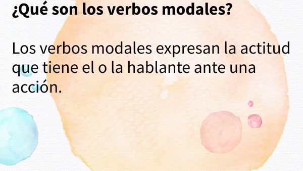 5 verbos modales | Genially